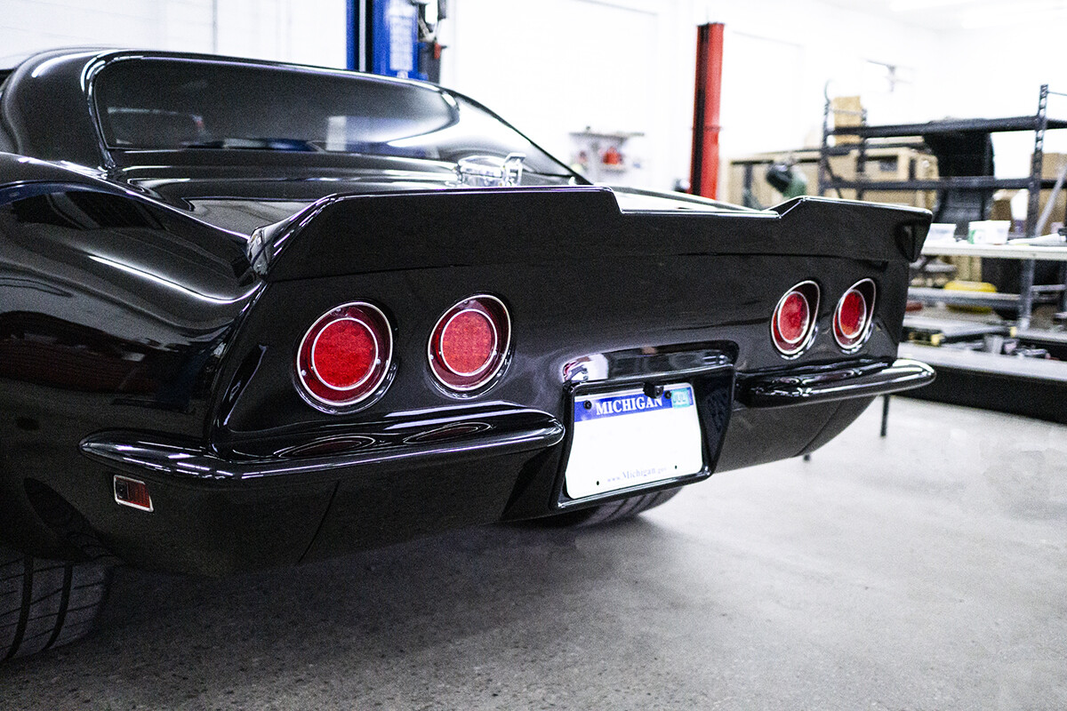 1968-1973 Corvette C3 Custom Fiberglass Power Spoiler Rear | Black ...