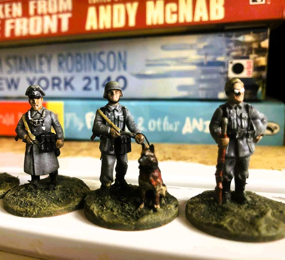 Atlantic Wargames 25mm German Sentries, painted & based. | eBay UK