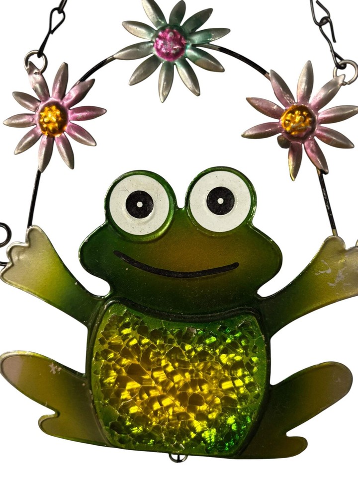 2940 - 23" METAL Frog Juggling Flowers Chime |G-8| | eBay