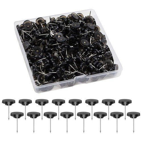 100 Pcs Flat Round Head Push Pins Wall Hanging Thumb Tacks Cork Board ...
