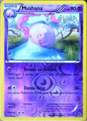 carte Pokémon 40/119 Mushana 90 PV - RARE REVERSE XY04 Vigueur ...