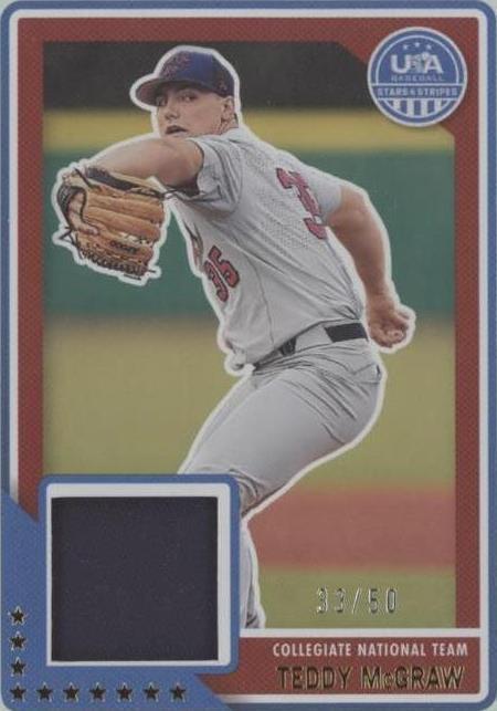 2023 Panini USA Baseball Stars & Stripes - USA Material Teddy McGraw # ...