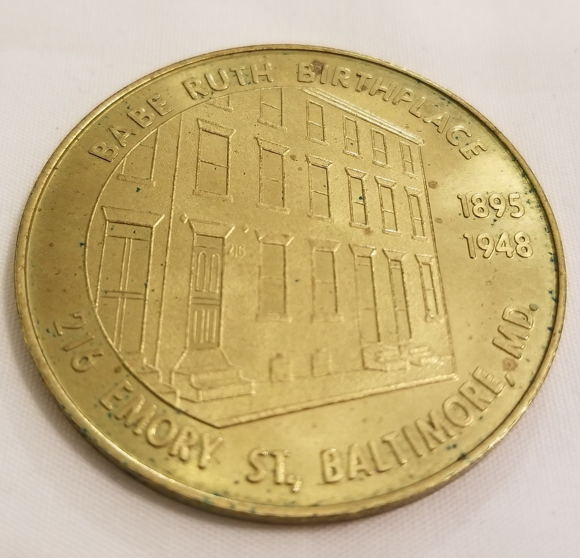 BABE RUTH SHRINE CONTRIBUTOR BALTIMORE BIRTHPLACE COIN METAL TOKEN | eBay