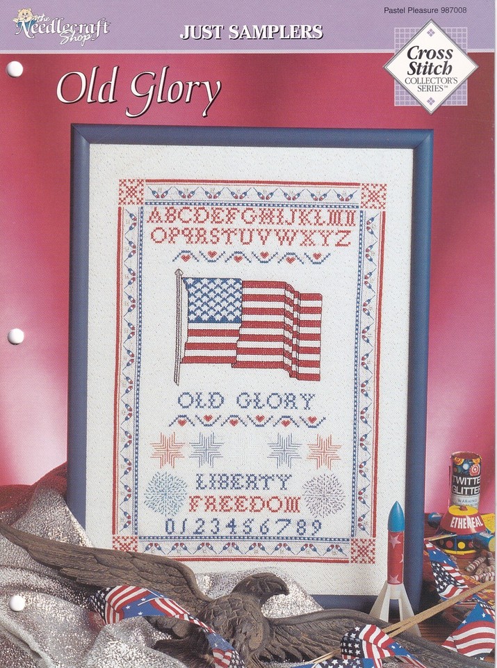 Cross Stitch Sampler Pattern OLD GLORY Flag Liberty Freedom | eBay