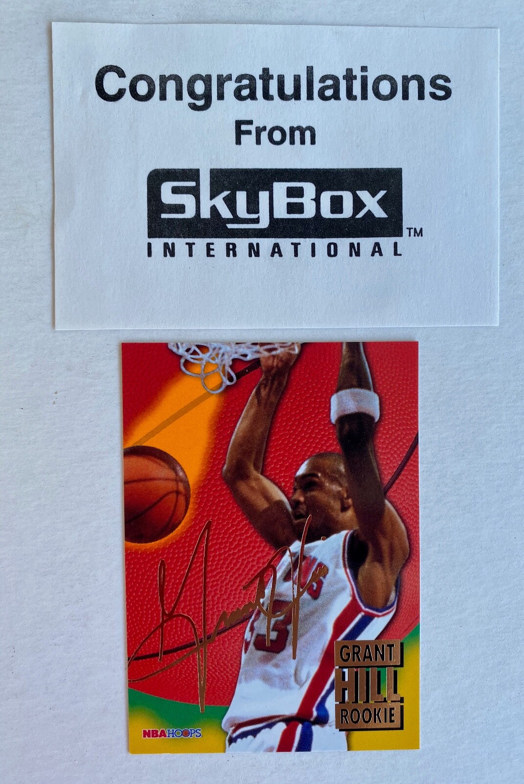94-95 Hoops/skybox Grant Hill Gold Signature Rookie Basketball Card | eBay