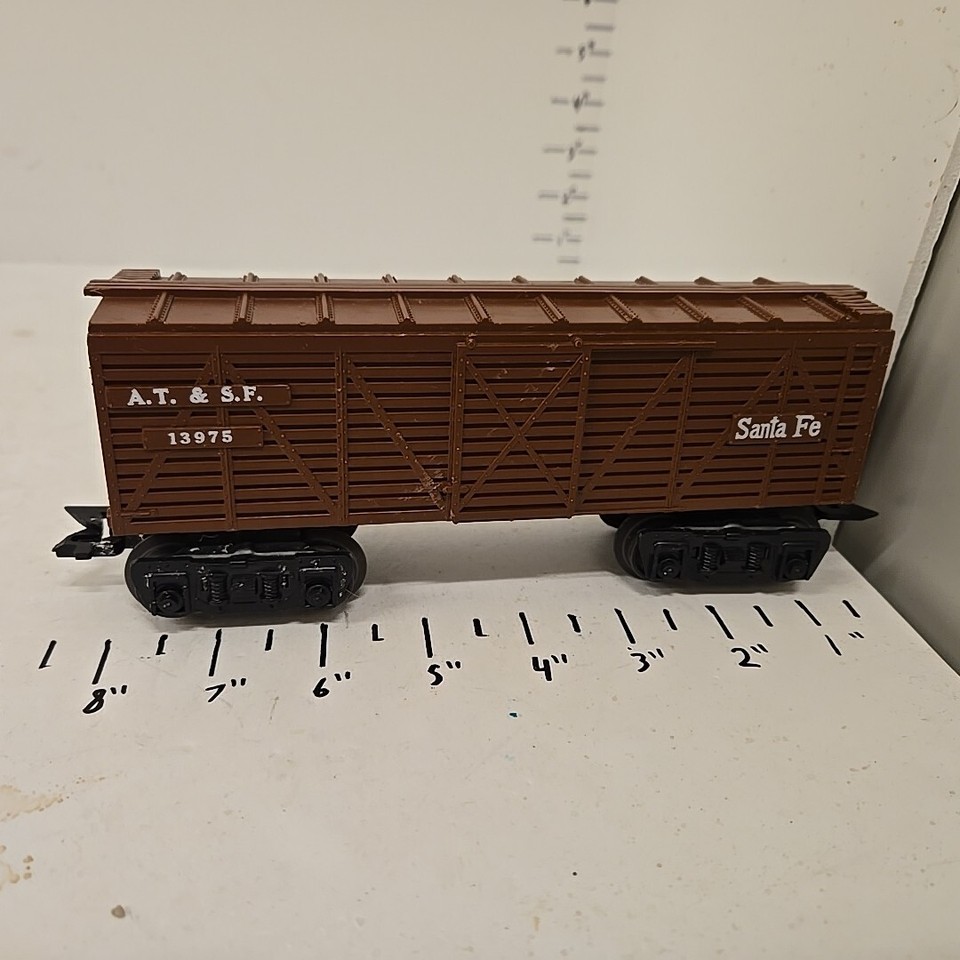 VINTAGE MARX O SCALE TRAIN CATTLE CAR AT&SF 13975 SANTA FE | eBay