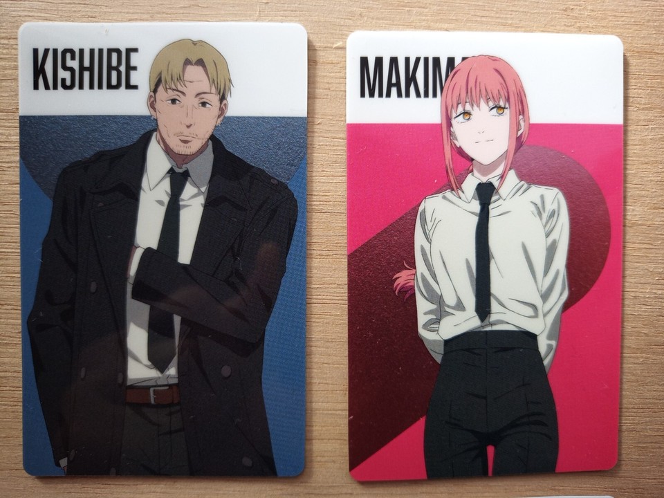 Chainsaw Man card set of 4, Makima Kishibe Himeno Kobeni MADE IN JAPAN ...