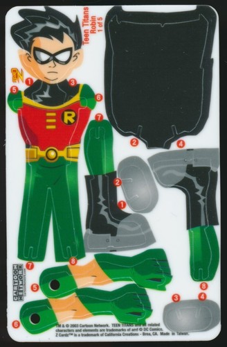 ROBIN 2003 DC Comics Cartoon Network Z Cardz Teen Titans 3-D Plastic ...