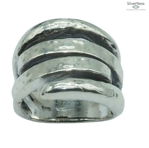 SilverNess Women's Jewellery Solid Coiled Ring: 925 Sterling Silver ...