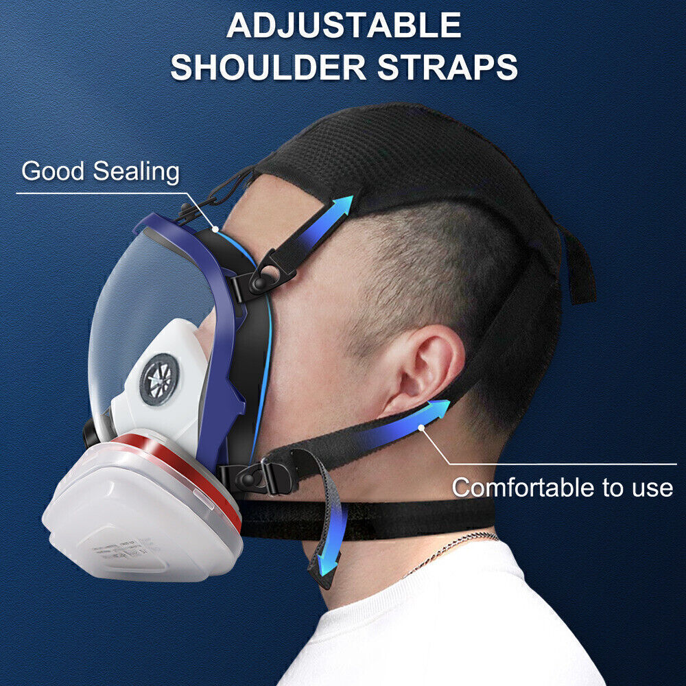 17IN1 Full Face Gas Mask Respirator Auto Car Painting Spraying ...
