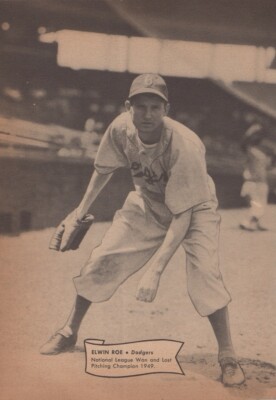 1949 Elwin Preacher Roe Brooklyn Dodgers Batting 1940s Baseball Photo ...