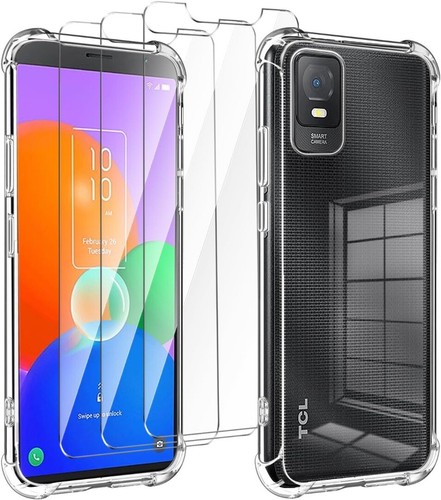 For TCL 501 Case Clear Silicone Shockproof ARMOUR Gel Phone Cover ...
