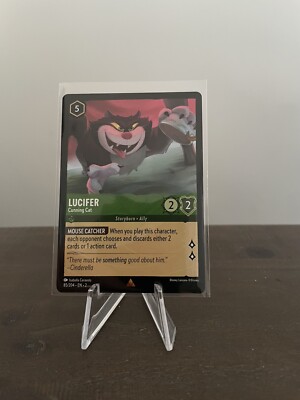 Lucifer Cunning Cat Disney Lorcana Non Holo Card 85/204 Mint | eBay