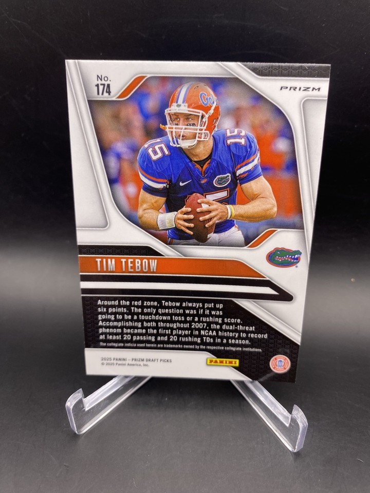 2025 Panini Prizm Draft Picks Tim Tebow Red Wave Prizm Gators | eBay