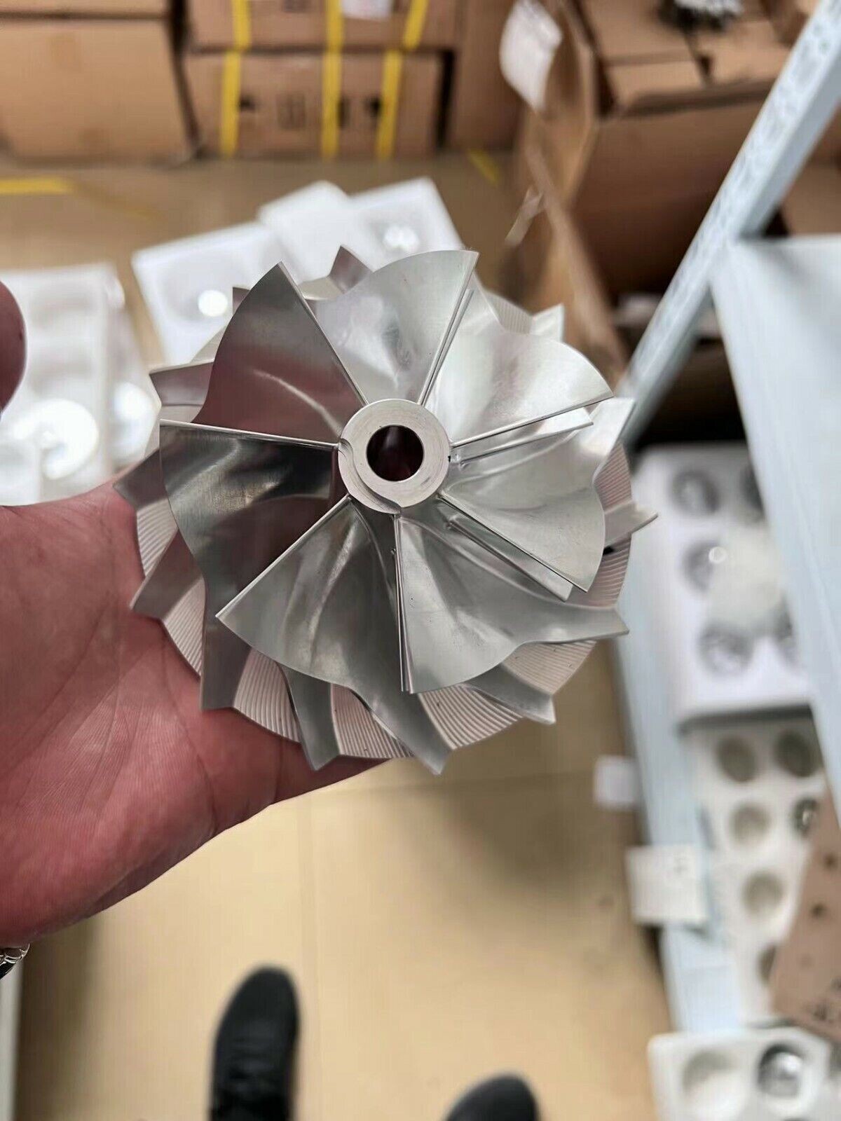 S400 SX4 S488 Billet Compressor Wheel Turbo 7+7 Bladed 1.32 A/R T6 Twin ...