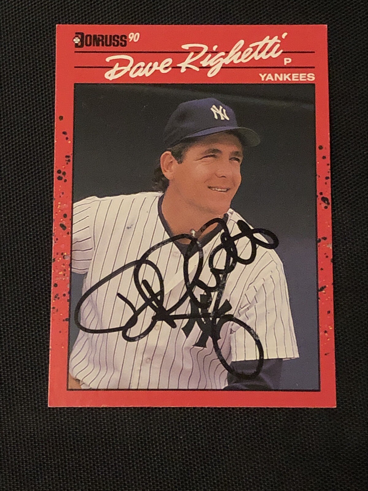 DAVE RIGHETTI 1990 DONRUSS SIGNED AUTOGRAPHED CARD #311 NEW YORK ...