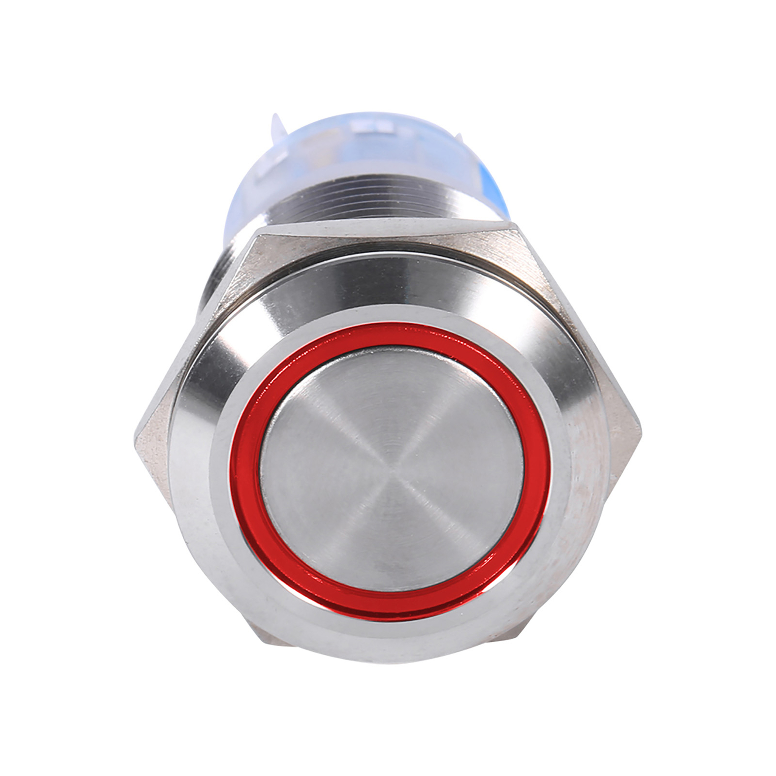 Car 19mm 12-24V Stainless Selflocking Latching Push Button Switch Red LED | eBay