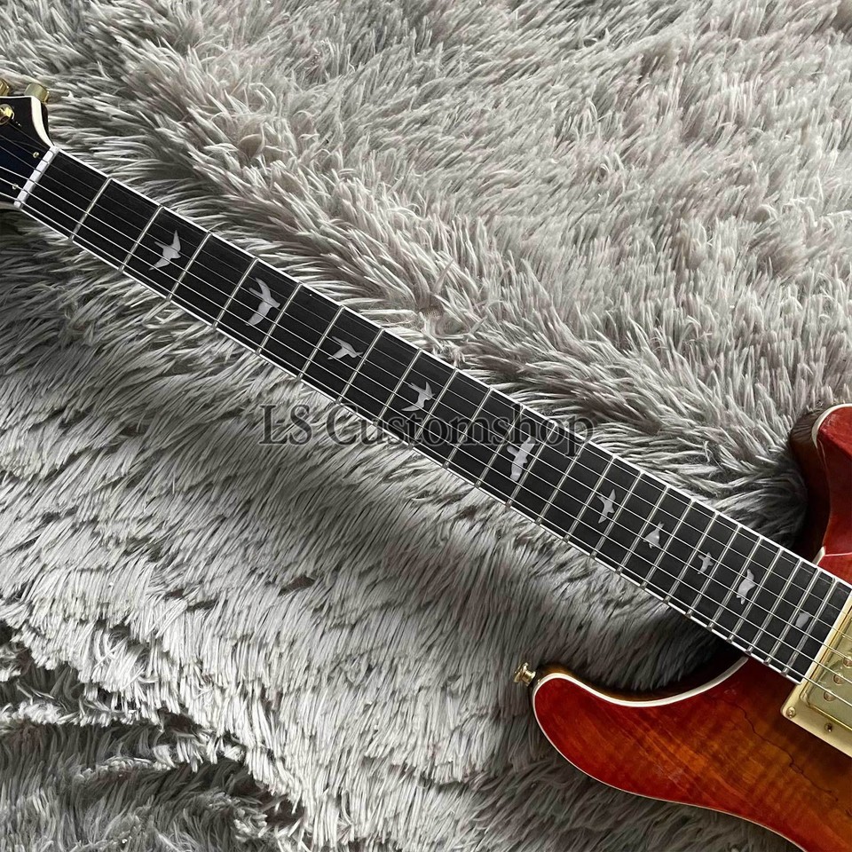 Factory Custom McCarty Semi Hollow Electric Guitar Spalted Top Tobacco ...