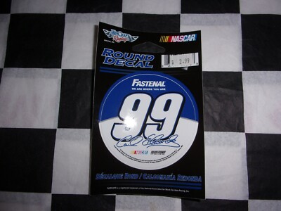 Carl Edwards #99 ROUND DECAL STICKER NASCAR | eBay