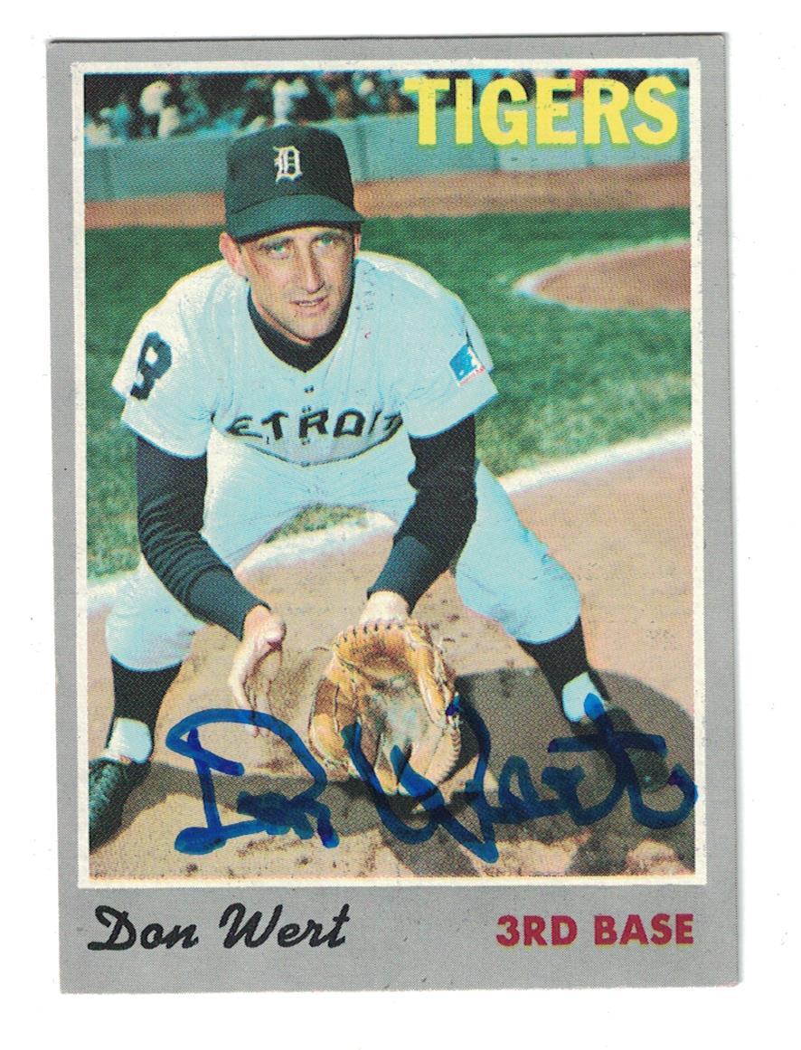 Don Wert AUTOGRAPHED 1970 TOPPS BASEBALL CARD SIGNED DETROIT TIGERS | eBay