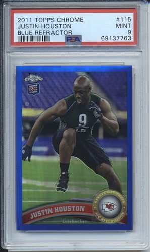 Justin Houston 2011 Topps Chrome Blue Refractor #115 RC Rookie 133/199 ...