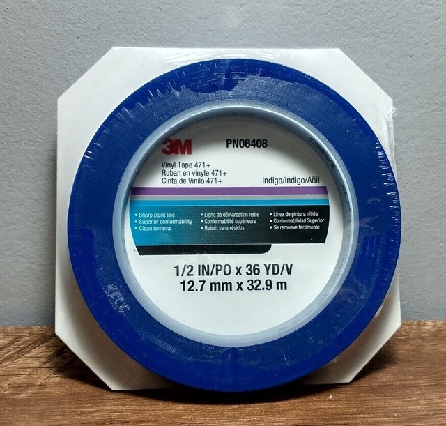 3M 06408 Blue Fine Line Vinyl Tape 471 1/2" X 36 Yds One Roll for sale ...