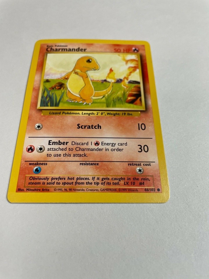 Charmander Pokemon Card 46/102 Original 1995 Base Set Super Rare 🔥 | eBay