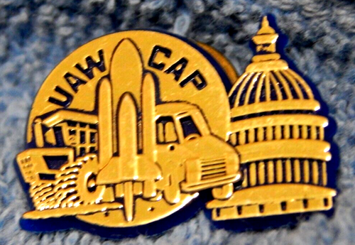 Vintage UAW CAP US Capitol Space Shuttle Pin | eBay