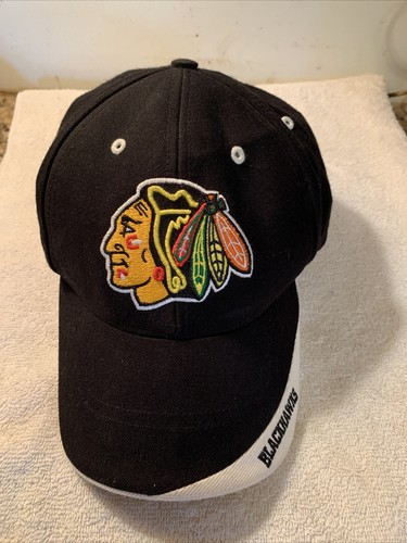 CHICAGO BLACKHAWKS NHL LICENSED CAP ADJUSTABLE HIGH RELIEF EMBROIDERED ...