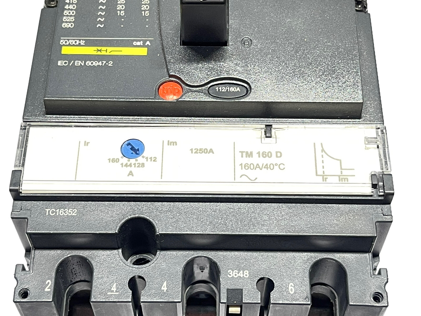 Schneider LV430310 3P NSX160B Circuit Breaker With TMD 160 D Trip Unit ...