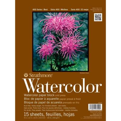 Strathmore 400 Series Watercolor Block 9x12 Cold Press 140 lb Acid Free ...