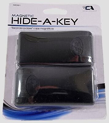 Custom Accessories 46061 Black Hide A Key Magnetic Key Holder Box Pack ...