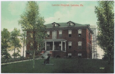 Laminated Reproduction Postcard Latrobe PA Latrobe Hospital | eBay
