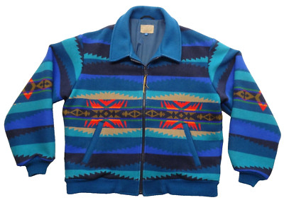 Pendleton XL High Grade Western Wear Southwest Ranch Bomber Jacket Made in USA | eBay