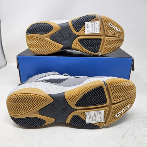 Men's SHAQ Speed Demon Mid Top Cushioned Basketball Shoes / Grey Gum ...