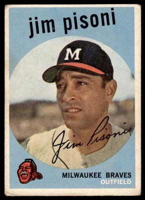 1959 Topps Jim Pisoni Milwaukee Braves #259 | eBay