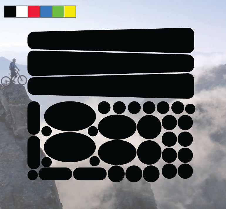 Chainstay and Frame Bicycle Protectors Kit Bike Cycle Decals Stickers ...