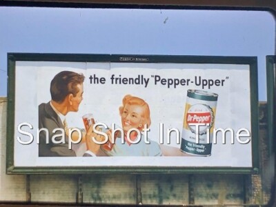 Dr Pepper Cola "Pepper-Upper" 1955 Billboard Sign Advertising Slide 35 ...