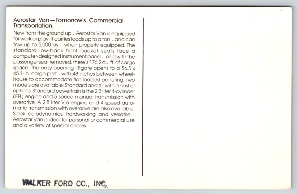 Transportation~Light Blue 1980's Ford Aerostar Van~Men Loading~Vintage ...