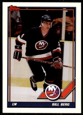 1991-92 Topps Bill Berg Rookie New York Islanders #122 NHL Hockey Card ...