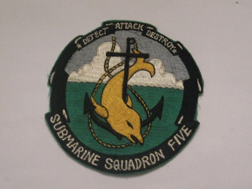 US Navy ship Boat Patch Badge Insignia SUBMARINE SQUADRON FIVE | eBay