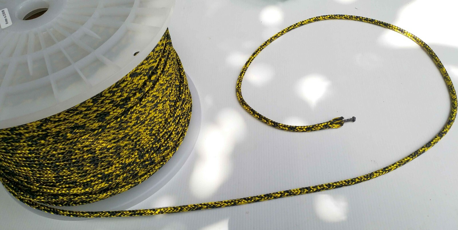 6mm X 5m BLACK GOLD DOUBLE BRAID DYNEEMA SPECTRA RACING MARINE ROPE ...