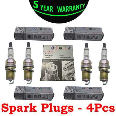 4 x fits bosch 101000063AA Spark Plugs Fit Audi A4 TT VW Golf Jetta ...