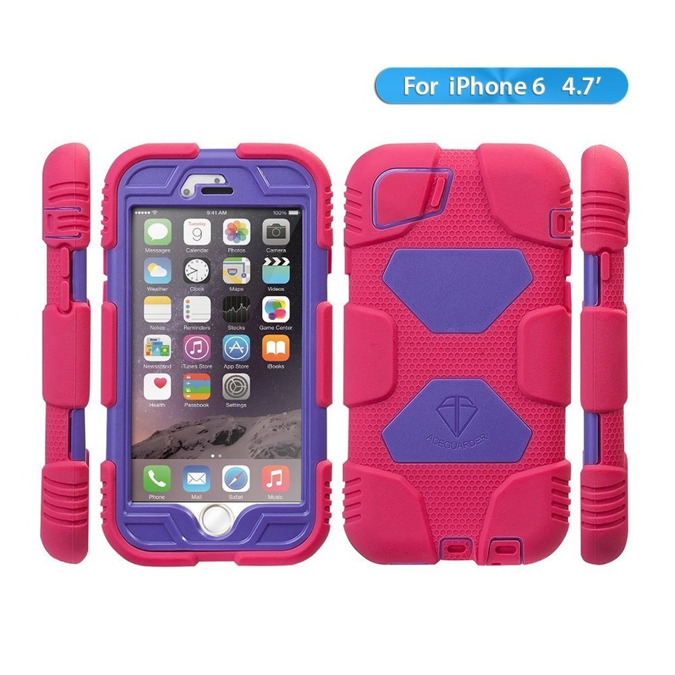 NEW Apple iPhone 6 Case, Aceguarder Extreme Duty Protection Case (Rose ...