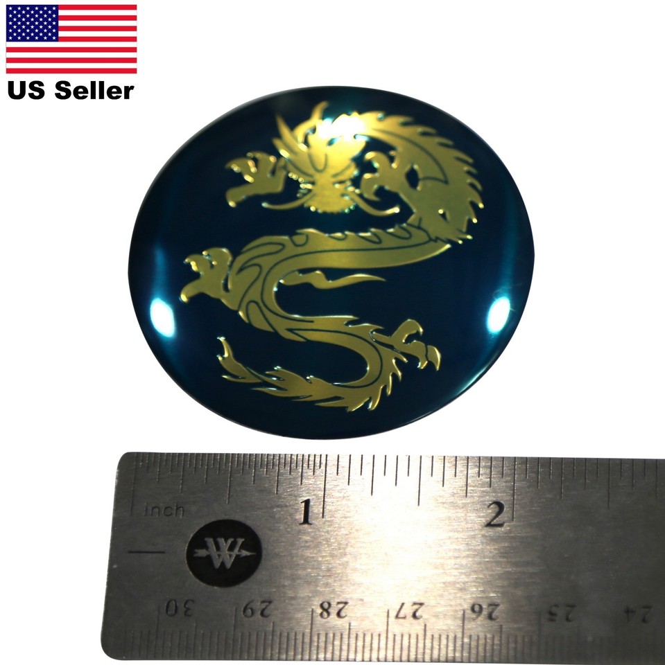(4 Pack) Dragon Wheel Center Cap Sticker Emblem Decals 2.2" Dome (Gold ...