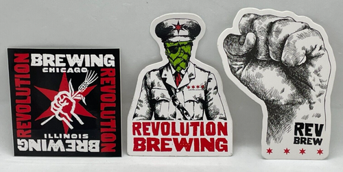 Revolution Brewing Chicago Lot of 3 Stickers | eBay
