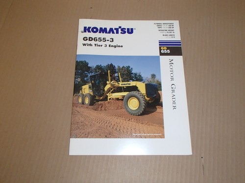Komatsu GD655-3 Grader Sales & Specifications Brochure with Tier 3 ...