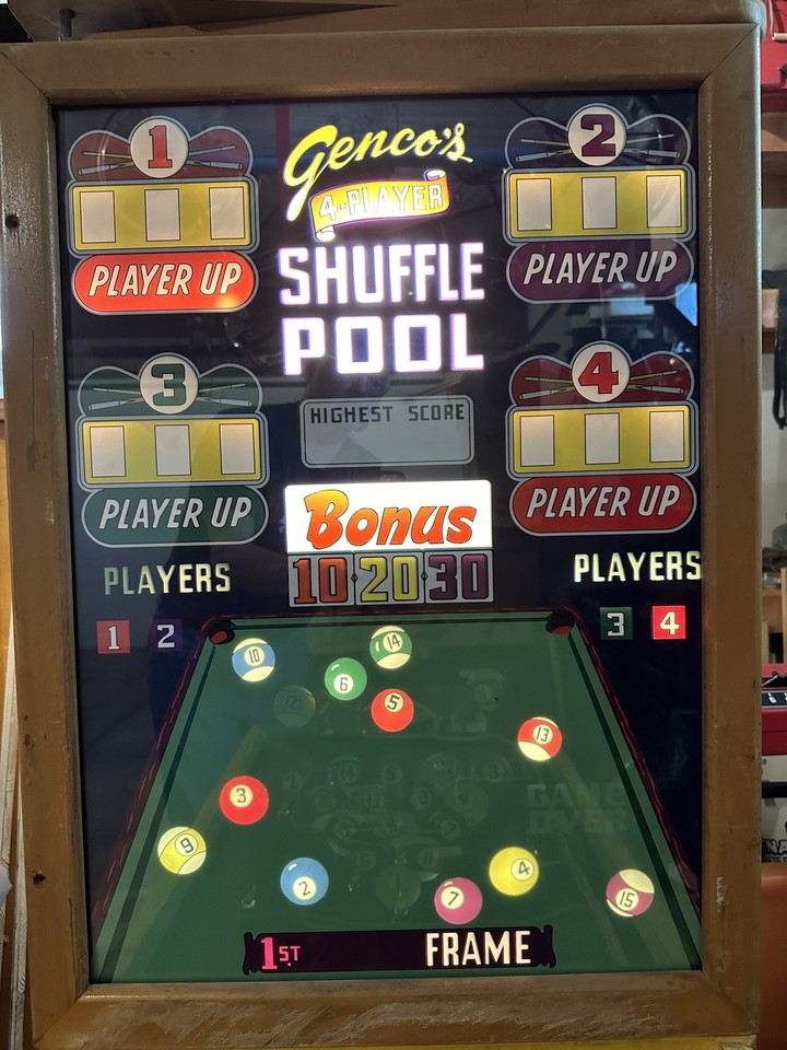 1953 Genco Shuffle Pool Arcade Game | eBay