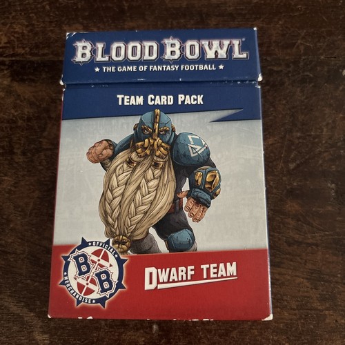 Games Workshop Bloodbowl Dwarf Team - Card Pack - Cards Deck Set Blood ...