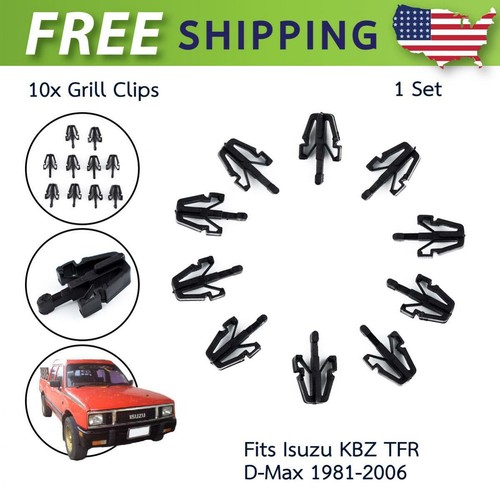 Grill Clips Fastener 10x Fits 1981-2006 Isuzu KB TF Holden Rodeo Pickup ...